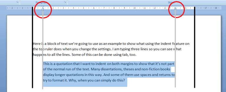 My short cuts – indents and margins | LibroEditing proofreading ...