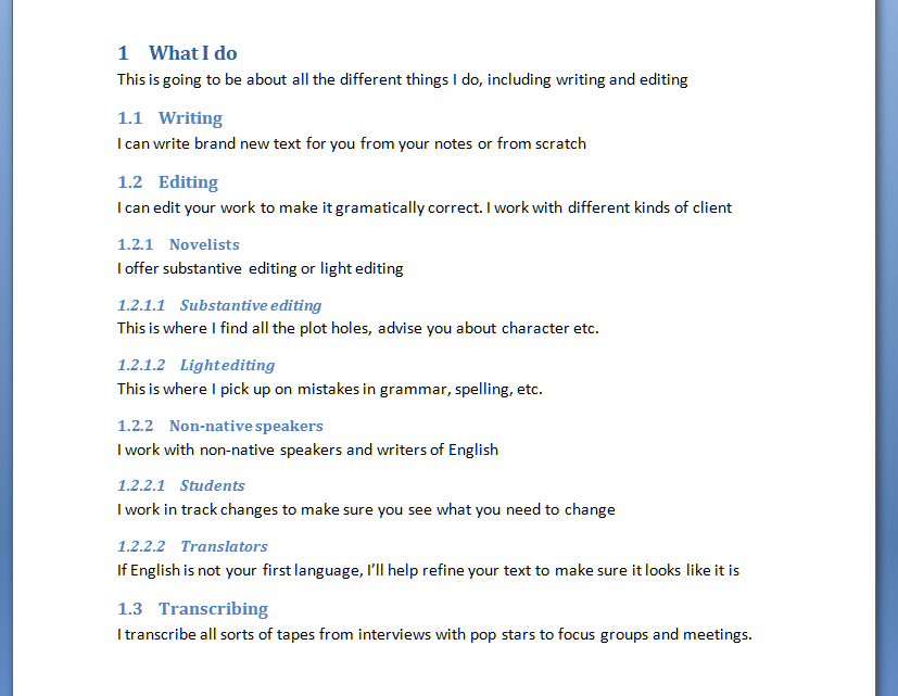 My short cuts – headings (part 2) | LibroEditing proofreading, editing ...