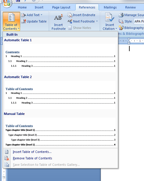 My short cuts – how to create a contents page in Word | LibroEditing ...