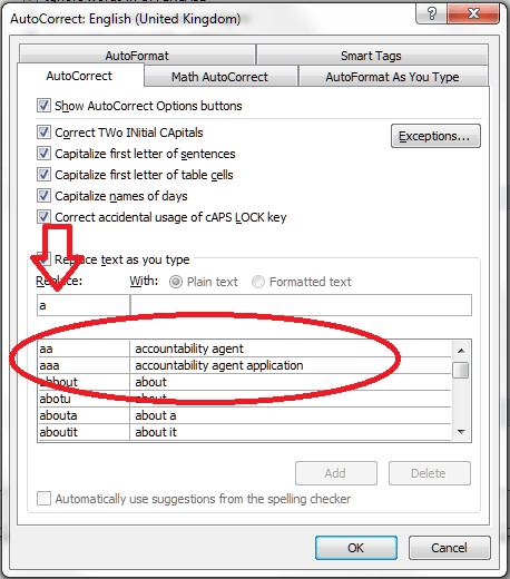 My short cuts – Using AutoCorrect in Word (2) Why and how to use it ...