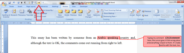 What to do if my comment boxes are running right to left | LibroEditing ...