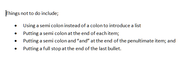 Bullet points – grammar and punctuation | LibroEditing proofreading ...