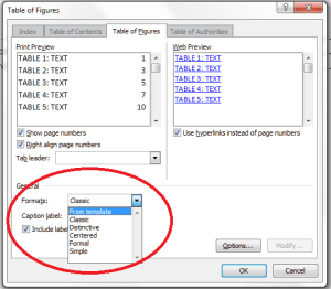 Table of figures and table of tables | LibroEditing proofreading ...