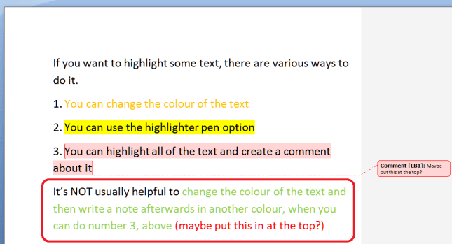 How to highlight text in a Word document | LibroEditing proofreading ...