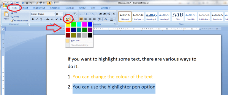 How to highlight text in a Word document | LibroEditing proofreading ...