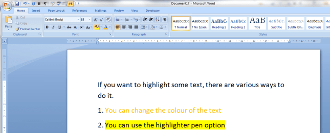 How to highlight text in a Word document | LibroEditing proofreading ...