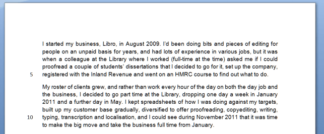 How to add line numbers to a Word document | LibroEditing proofreading ...
