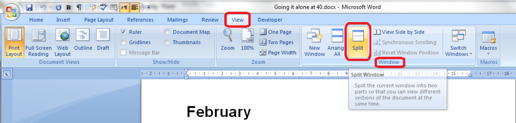 Using the split screen view in Word | LibroEditing proofreading ...