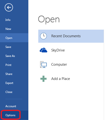 How do I access Word Options in Word 2007, 2010 and 2013 ...