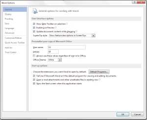 How do I access Word Options in Word 2007, 2010 and 2013 ...