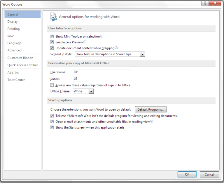 How do I access Word Options in Word 2007, 2010 and 2013 ...