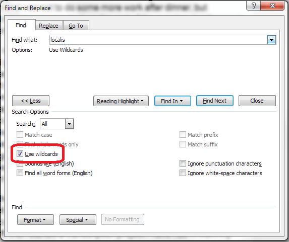 How to use Find and Replace in Word 2007, 2010 and 2013 2: Advanced ...