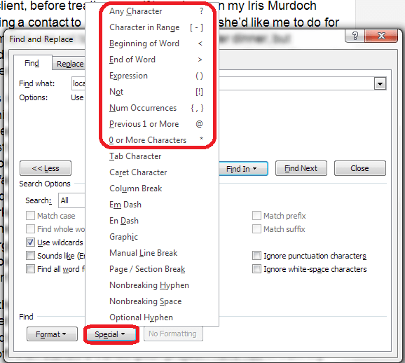 How to use Find and Replace in Word 2007, 2010 and 2013 2: Advanced ...