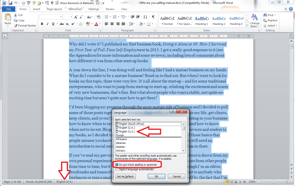 How to change the language of your Word 2007, 2010 or 2013 document ...