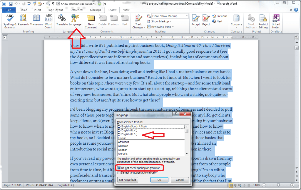 How to change the language of your Word 2007, 2010 or 2013 document ...