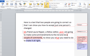 How do I accept one reviewer’s changes in Track Changes in Word 2010 ...