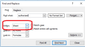How do I search in a whole workbook in Excel? | LibroEditing ...